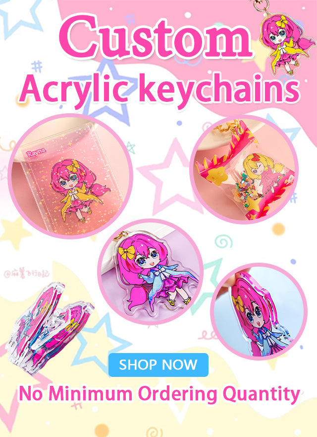 Raynacraft Custom Keychain Pins Standees